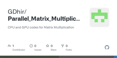 Github Gdhirparallelmatrixmultiplication Cpu And Gpu Codes For