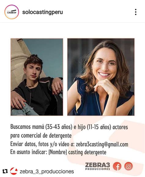 Casting En PerÚ Se Busca Madre E Hijo Para Importante Comercial