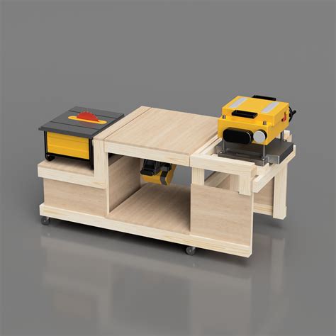 Flip Top Workbench Plans For Table Saw Miter Saw And Planer Compact