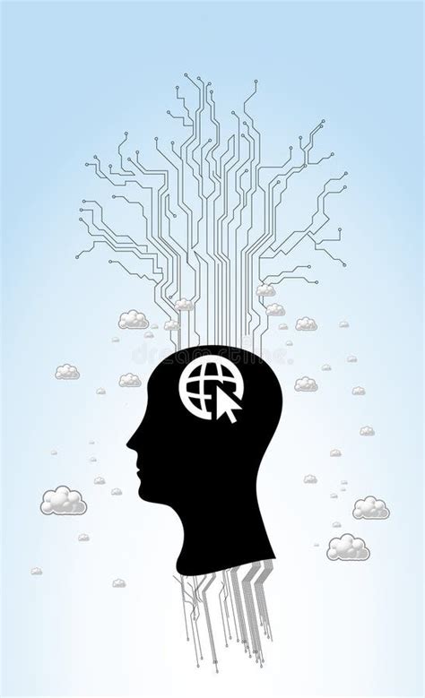 Abstract Connection Of Cloud Computing Stock Illustration