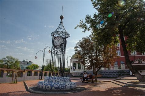 Уличные часы фото - Рязань - Фотографии и путешествия © Андрей Панёвин