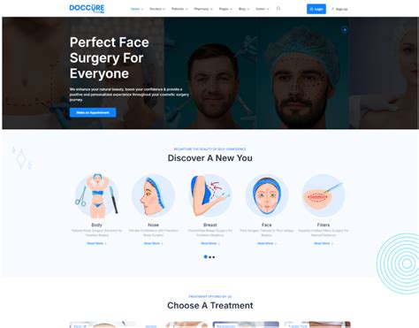 Clinics And Doctors Online Appointment Booking Html Template Doccure