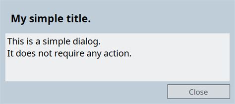 Generic Dialog Framework