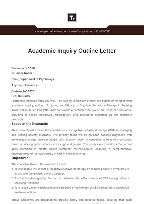 Free Inquiry Letter Templates Editable And Printable