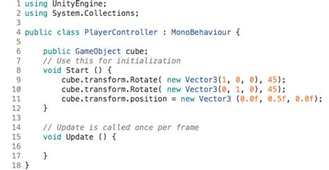 Controlling Unity3d Using C Part 2 Java Code Geeks