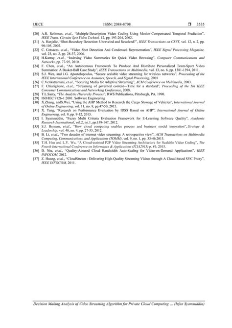 Decision Making Analysis Of Video Streaming Algorithm For Private Cloud