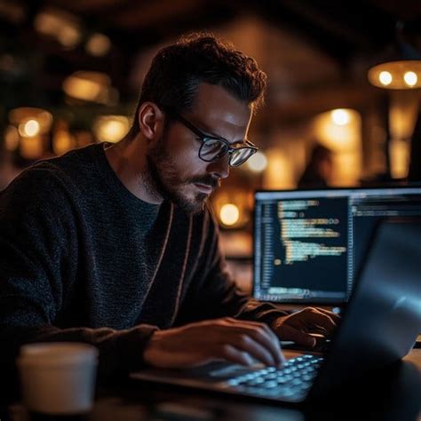 Free Focused Coding Session Photo Technology Coding Laptop