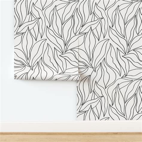 Timeless Black And White Monochrome Wallpaper Spoonflower