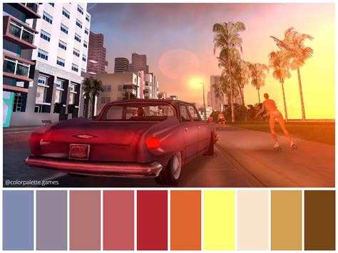 Grand Theft Auto Vice City Color Palette