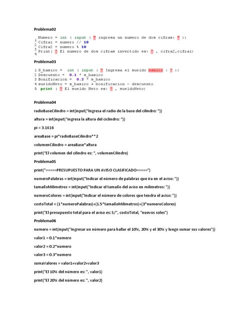 Resolucion De Los Ejercicios En Python Pdf