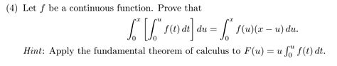 Solved Let F Be A Continuous Function Prove That Pu Chegg