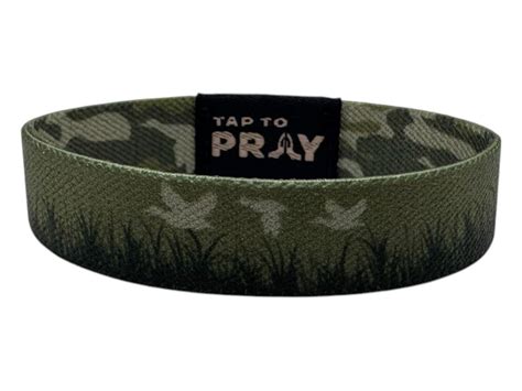Tap To Pray Camouflage Wristband For Larger Adult Wrists