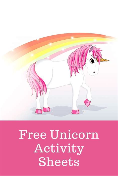 Free Unicorn Activity Sheets Ice Cream N Sticky Fingers