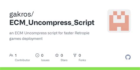 GitHub Gakros ECM Uncompress Script An ECM Uncompress Script For