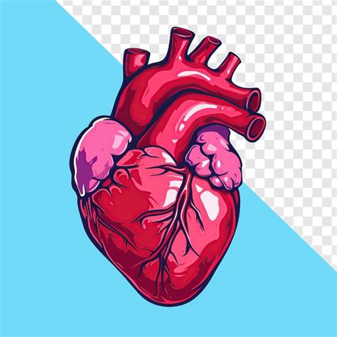Premium Psd Anatomically Correct Cartoon Heart Illustration