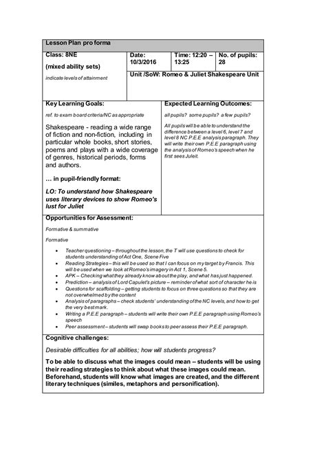8ne Lesson 12 Plan Docx Educational Assessment Education