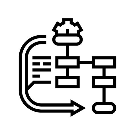 Uml Diagrams Analyst Line Icon Vector Illustration 32517147 Vector Art