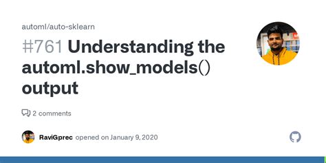 understanding the automl show models output · issue 761 · automl auto sklearn · github