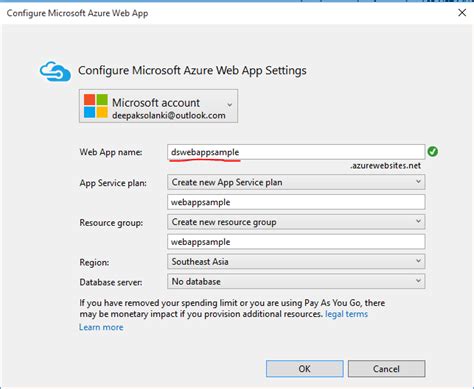 Create Asp Net Web App In Azure