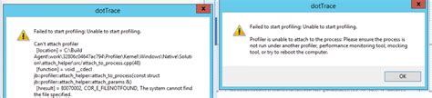 Failed To Start Dot Trace Profiling On Windows Server 2012 R2 Net Tools Support Jetbrains