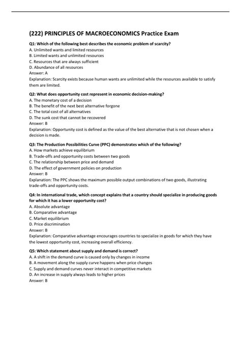 222 Principles Of Macroeconomics Practice Exam Computers Stuvia Us