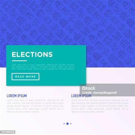 선 아이콘이 있는 선거 및 투표 개념 유권자 투표 함 취임 부패 대통령의 정치적 승리 선전 뇌물 동요 벡터 일러스트 레이 션