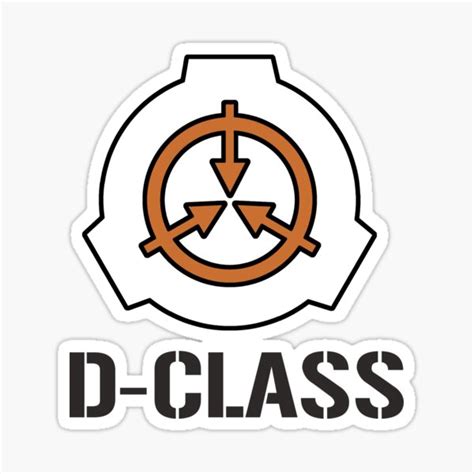 Scp D Class Stickers Redbubble