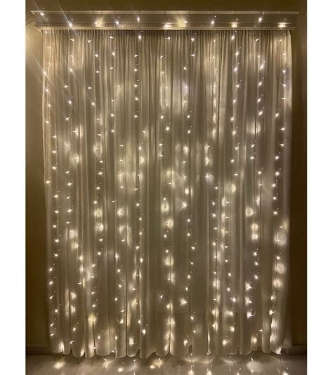 Χριστουγεννιάτικα φωτάκια Led 400l κουρτίνα σε θερμό λευκό χρώμα σταθερή Thirea