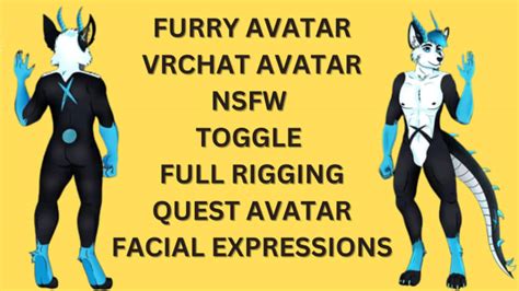 Do Custom Vrchat Vr Vrc 3d Nsfw Fursona Furry Avatar Character Model Design Rig By Ayinty Fiverr