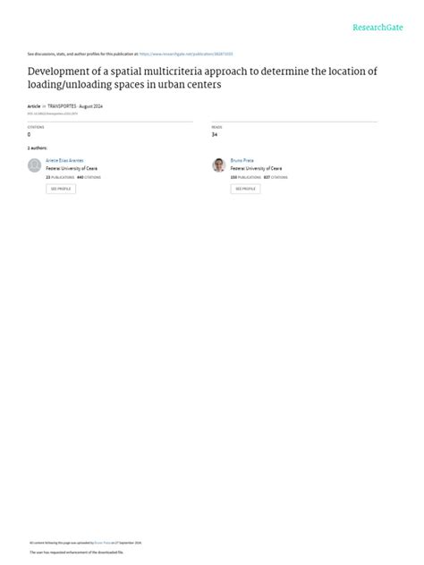 Development Of A Spatial Multicriteria Approach To Determine The Location Of Loadingunloading