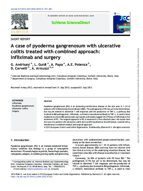 Pdf Peri Ileostomy Pyoderma Gangrenosum Case Report Carlos Santacruz