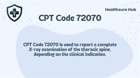 Cpt Code 72070 Explained Thoracic Spine X Ray Guide