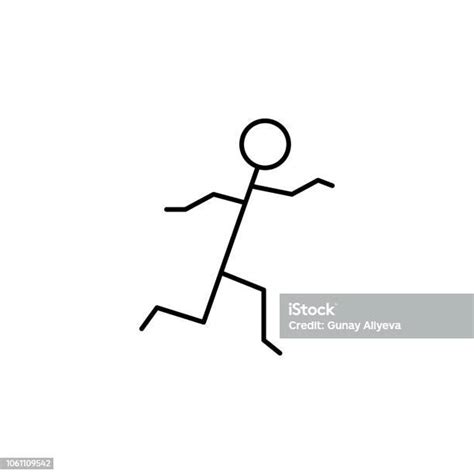 사람 아이콘을 실행합니다 모바일 개념 및 웹 응용 프로그램에 대 한 속도 아이콘의 요소입니다 웹 및 모바일 사람 아이콘을 실행 하는 얇은 라인을 사용할 수 있습니다 개념에