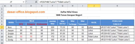 Contoh Soal Excel SUM Average Min Max Dan IF Excel Untuk Menentukan