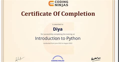 Diya Mahajan On Linkedin Coding Ninja Python