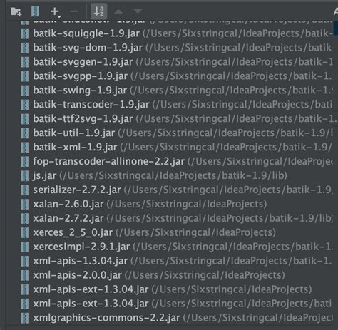Java Jar File Using Batik Dependencies Works Only In Specific