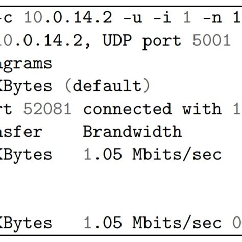 Screenshot Of Iperf Command Running On The Ipv6 Client Download Scientific Diagram