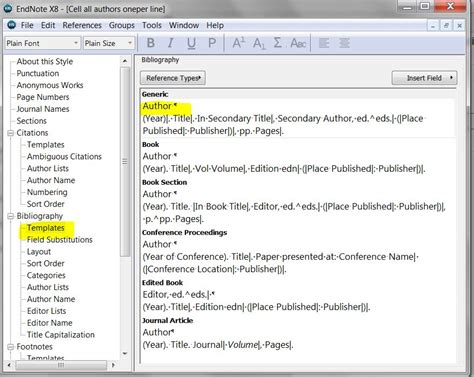Custom Style Author List Endnote Styles Filters And Connections