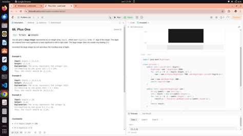 Resolved Plus One Problem On Leetcode Eshwar Inamdar Posted On The Topic Linkedin