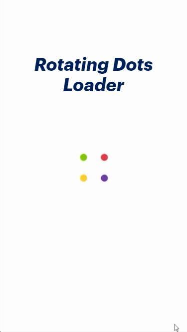 rotating dots loader with css web development projects github life code