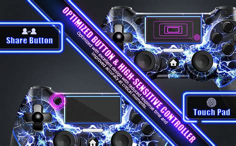 Acegamer Wireless Controller For Ps4 Custom Design V2 Gamepad Joystick For Ps4 With Non Slip