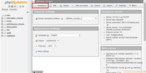 【xampp】phpmyadmin Create Database Or Table Ttian Tech