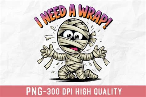 I Need A Wrap Mummy Halloween Png Graphic By Netart · Creative Fabrica