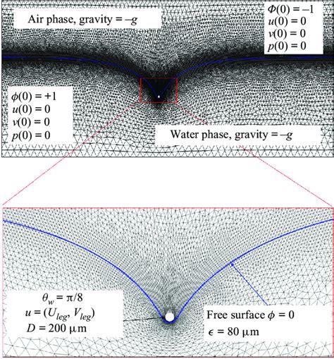 Numerical Simulation Typical Meshing With Refinement Around The Leg Download Scientific