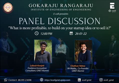 E Cell Griet On Linkedin Ecellgriet Paneldiscussion