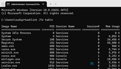 what are tasklist and taskkill commands in windows 11 10