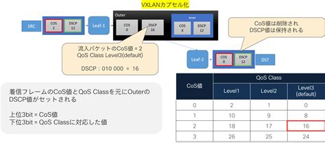 Aci Qos Dot1p Preserve 元のcosを維持する設定 And Vxlan Outer のcos Dscp値について
