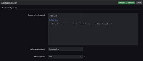 Integrate Oci Resources Oci Monitoring Site24x7 Online Help
