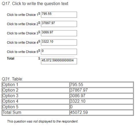 constant sum total incorrect xm community