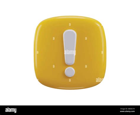 Exclamation Sign 3d Render Concept Of Message Warning Or Danger Risk And Message Alert Problem